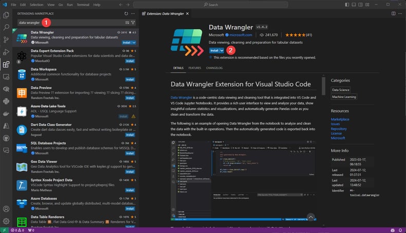 Data Science via VS Code. Part 1: install, extensions, virtual env.