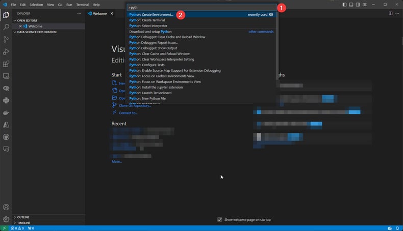 Data Science via VS Code. Part 1: install, extensions, virtual env.