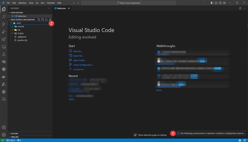 Data Science via VS Code. Part 1: install, extensions, virtual env.