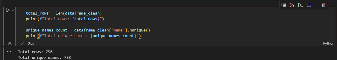 Data Science via VS Code. Part 3: DataFrame with some basic exploratory ...